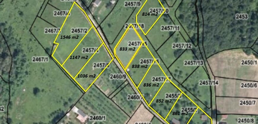 Placevi od 814 m2 do 1546 m – Motike – TnT Nekretnine